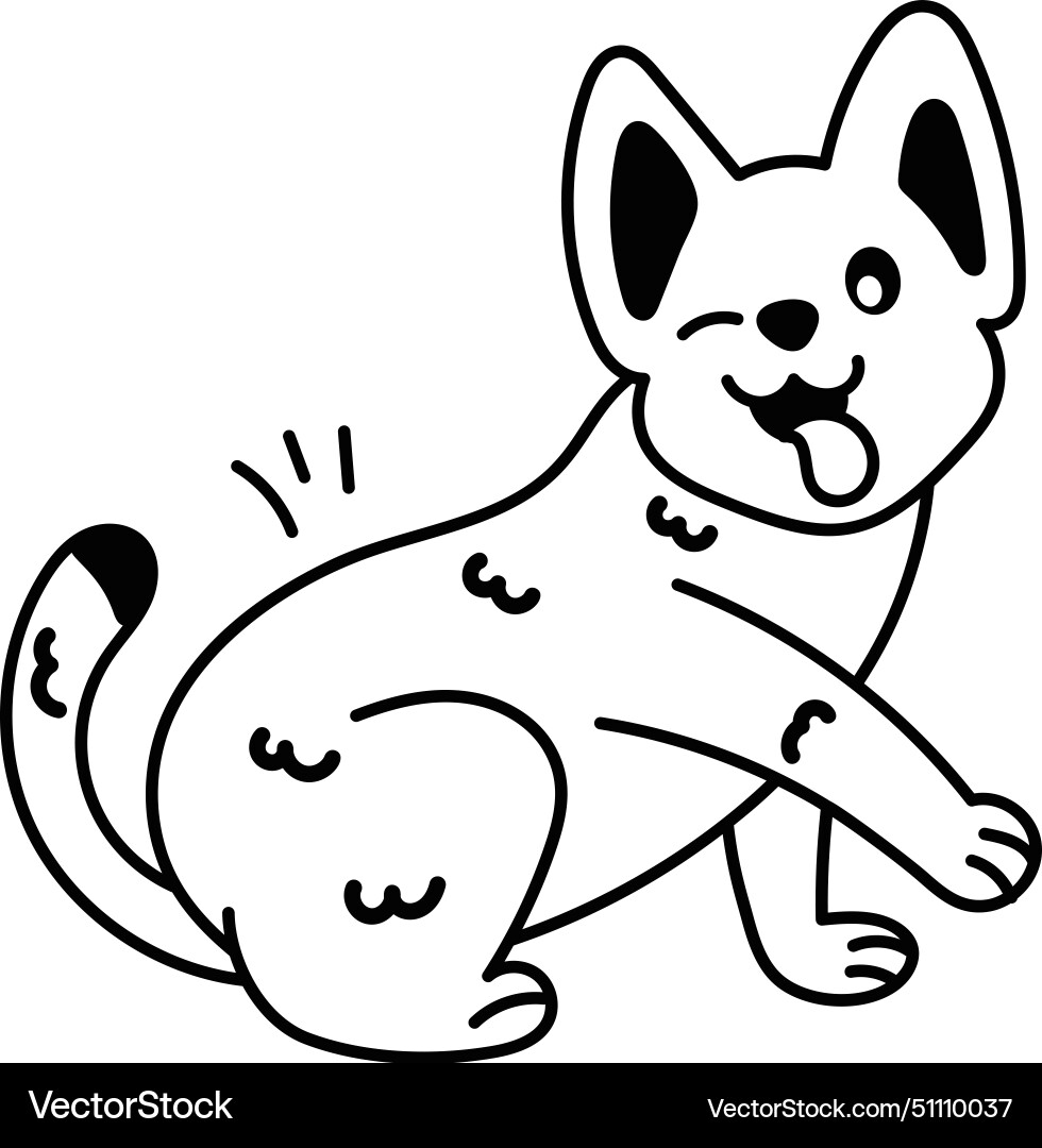 Dog wink Royalty Free Vector Image - VectorStock