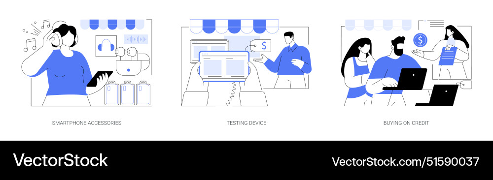 Electronics store isolated cartoon Royalty Free Vector Image