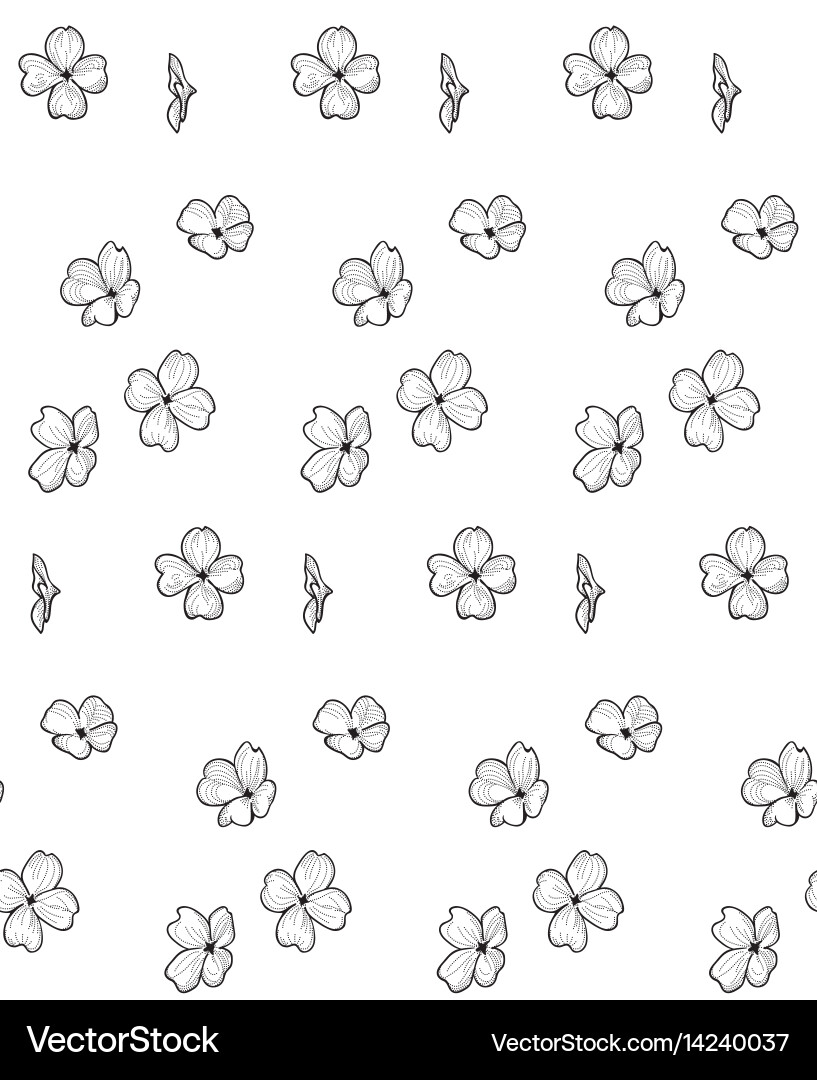 Floral Doodle Pattern Royalty Free Vector Image