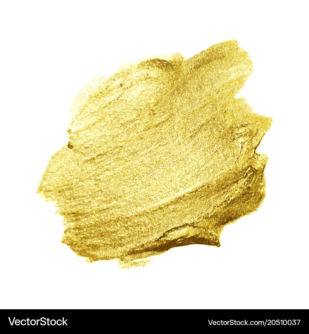 Gold paint glittering textured art Royalty Free Vector Image