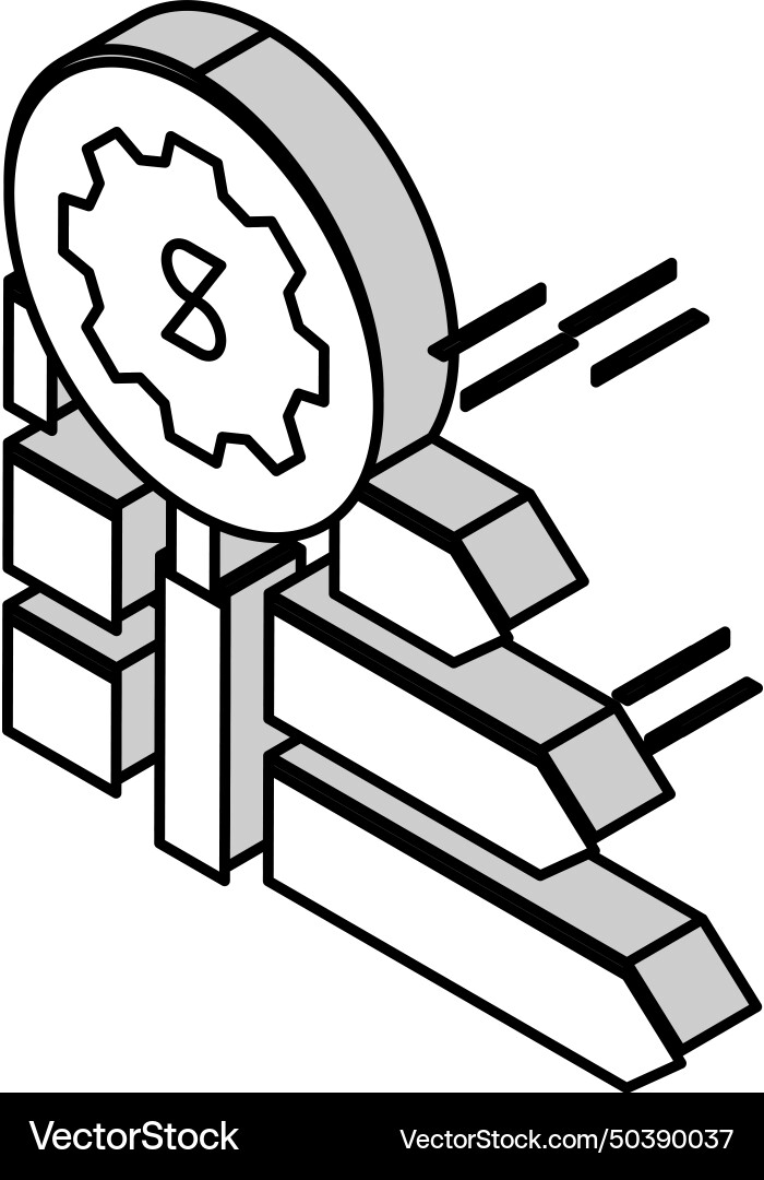 Green growth isometric icon Royalty Free Vector Image