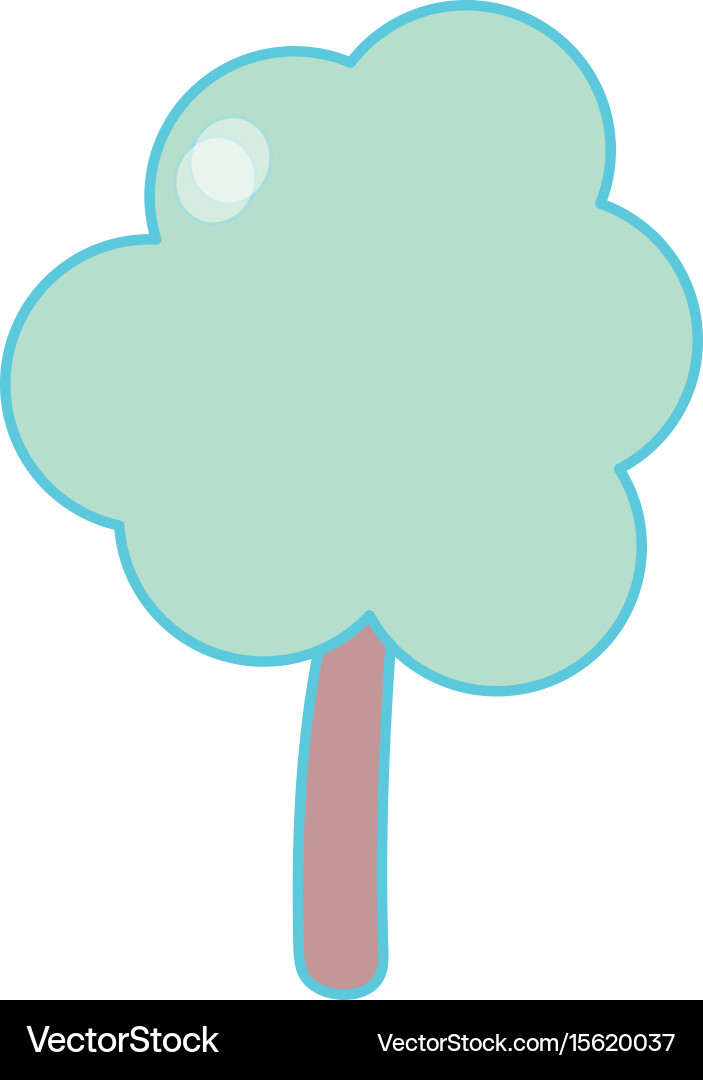 Natural tree to ecology care icon Royalty Free Vector Image