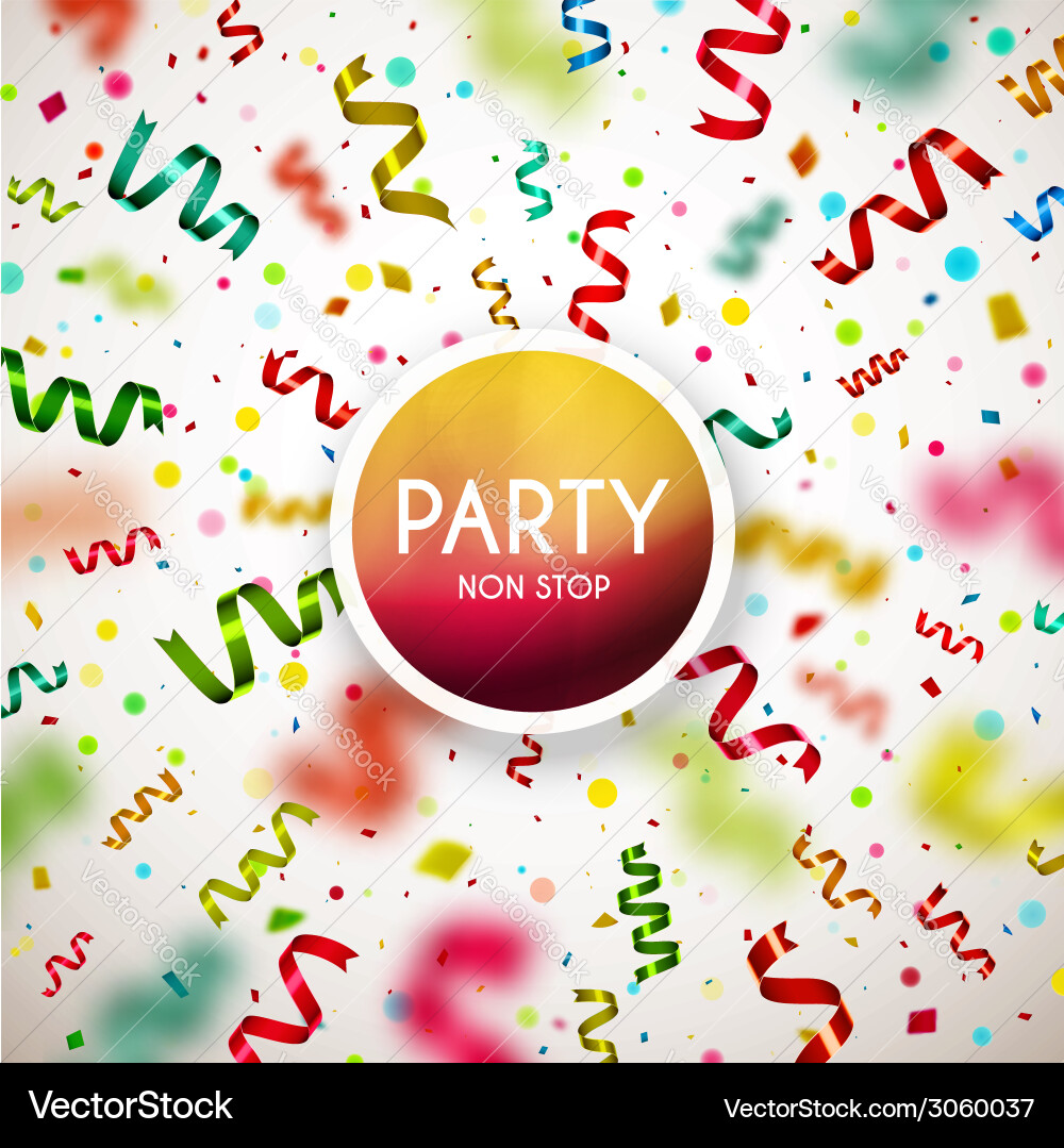 Party non stop Royalty Free Vector Image - VectorStock