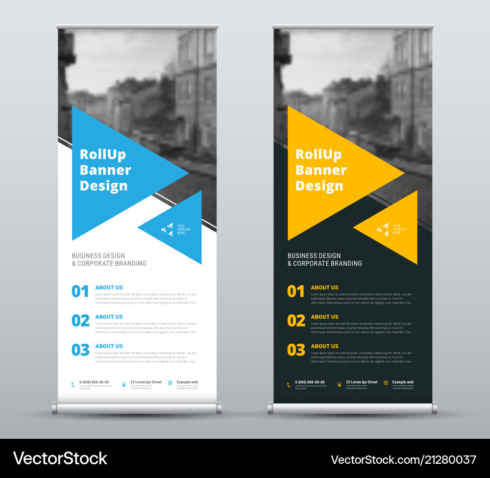 Roll-Up Banner Templates Royalty Free Vector Image