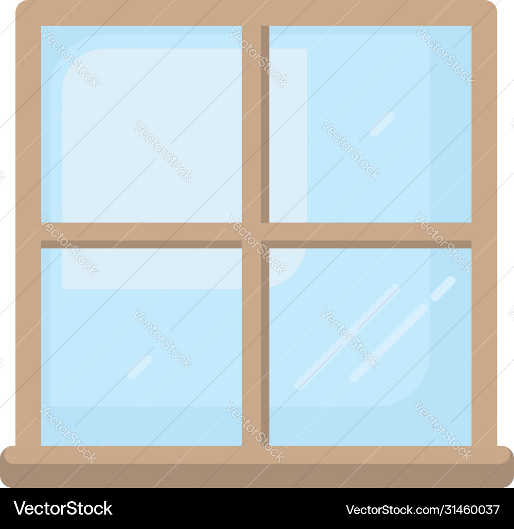 Single window on white background Royalty Free Vector Image
