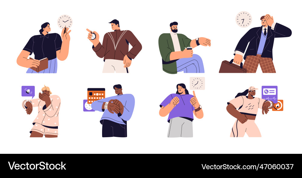 Time management organizing timetable concept Vector Image