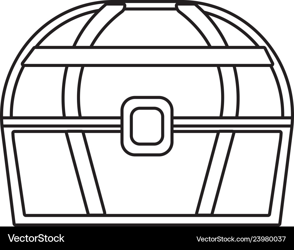 Treasure wooden box cartoon Royalty Free Vector Image