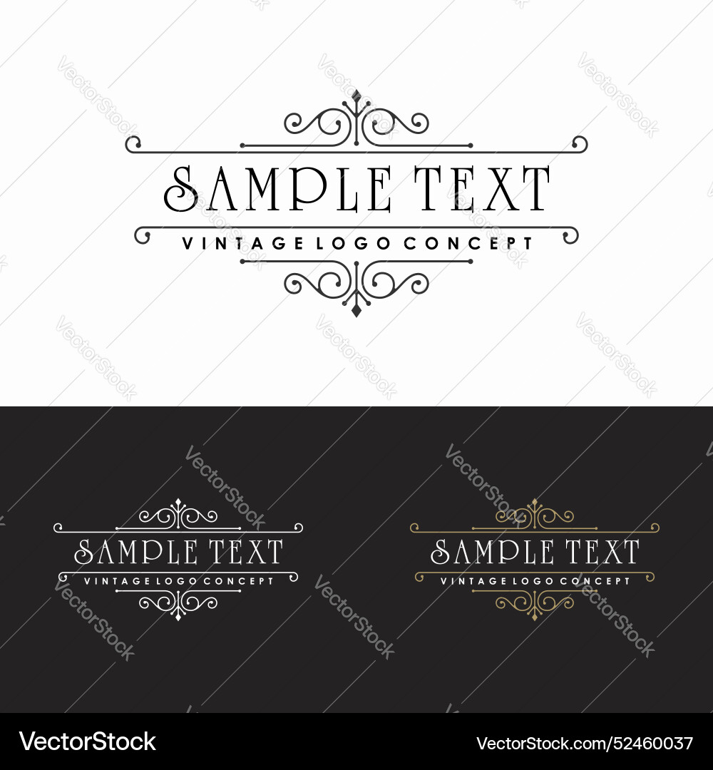 Vintage style style template Royalty Free Vector Image