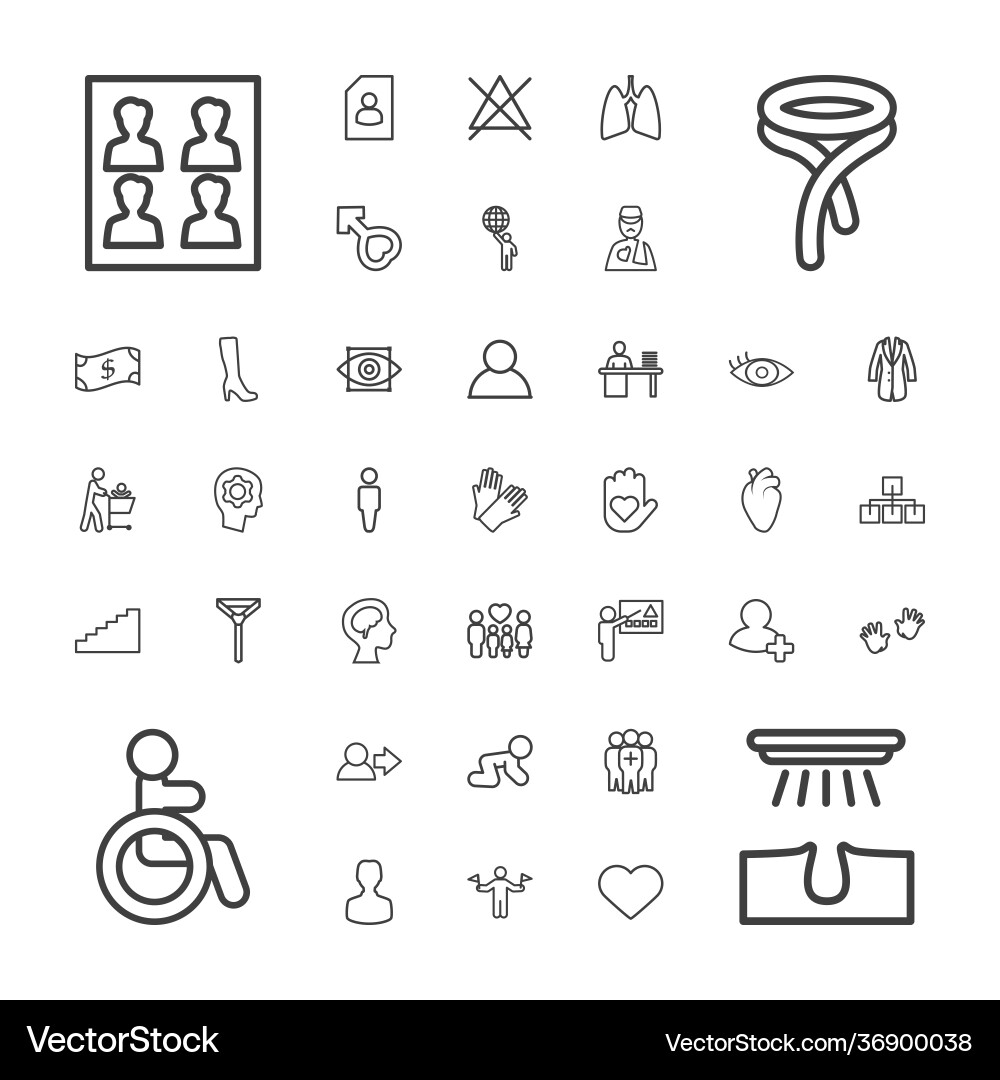 37 human icons Royalty Free Vector Image - VectorStock