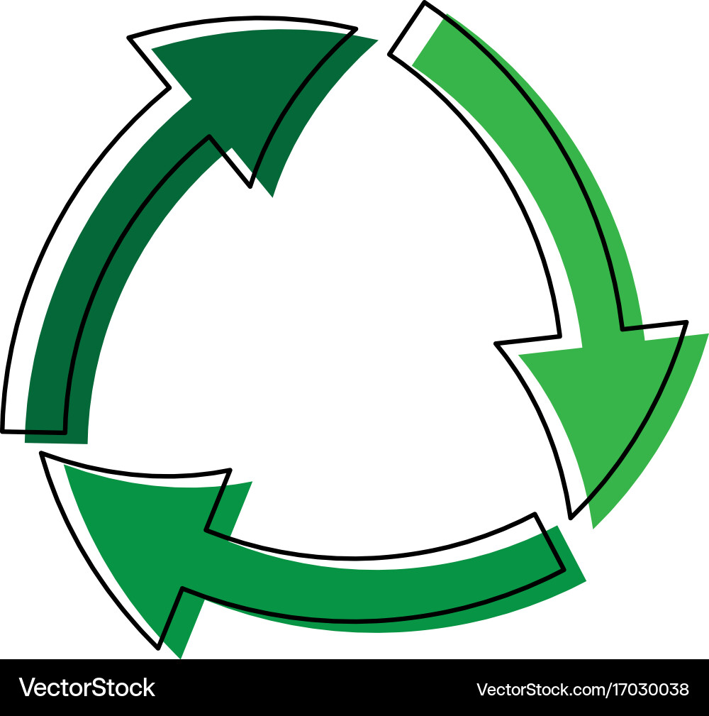 Arrows around circle direction abstract Royalty Free Vector