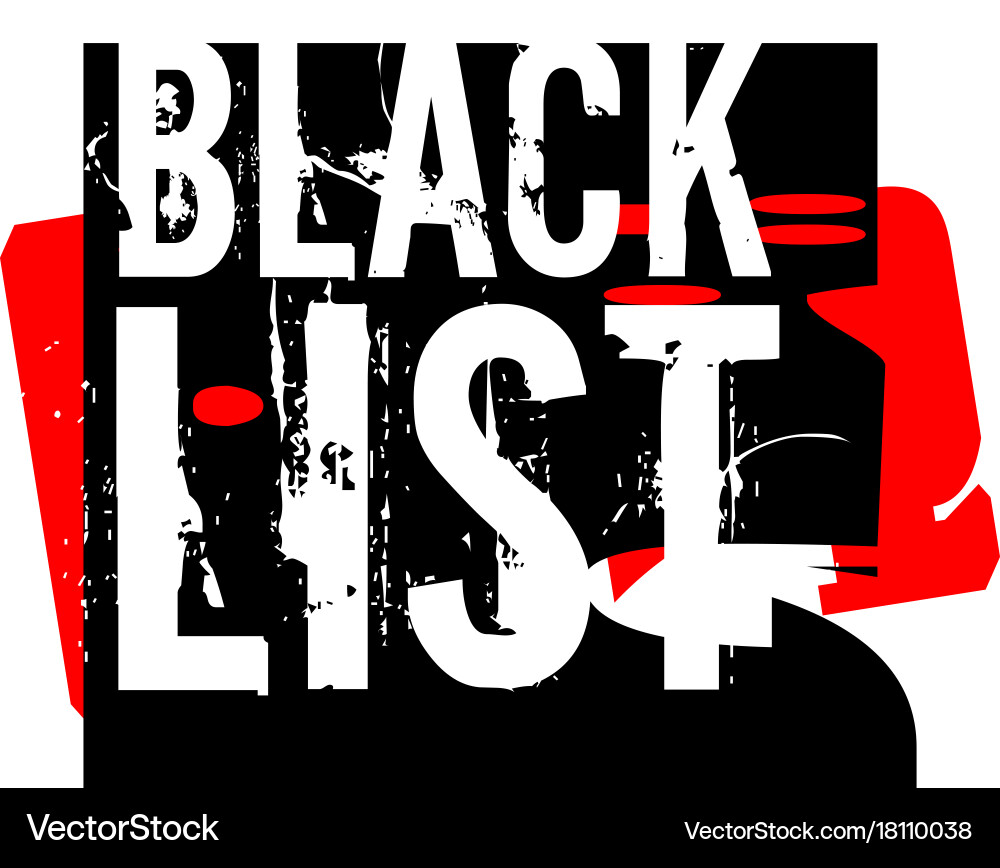 Blacklist sticker stamp Royalty Free Vector Image