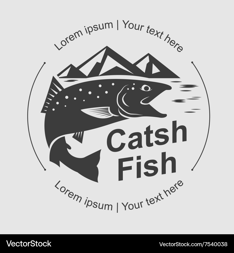 Catch fish symbol Royalty Free Vector Image - VectorStock