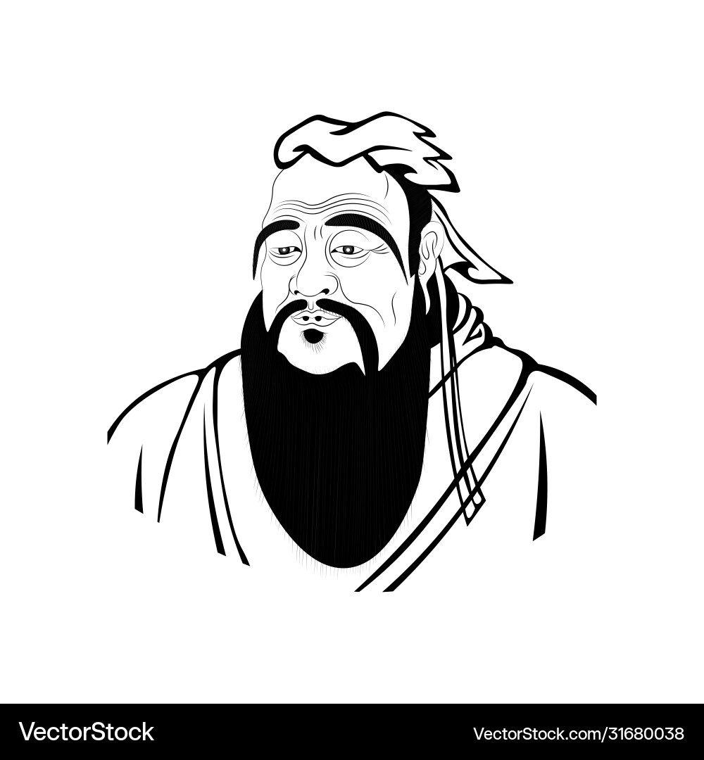 Confucius Royalty Free Vector Image - VectorStock