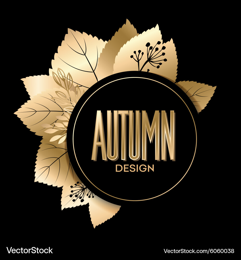 Gold fall design Royalty Free Vector Image - VectorStock
