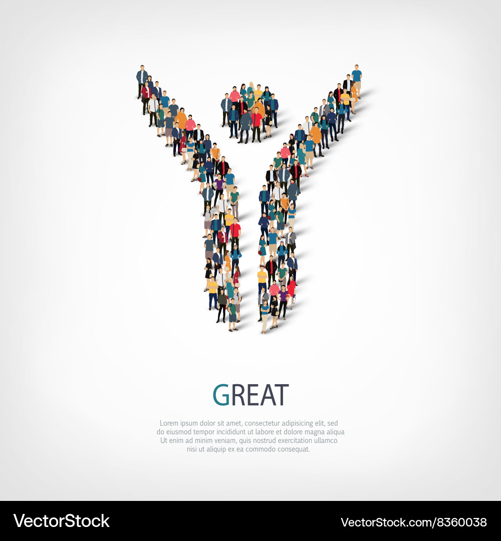 Great people crowd Royalty Free Vector Image - VectorStock
