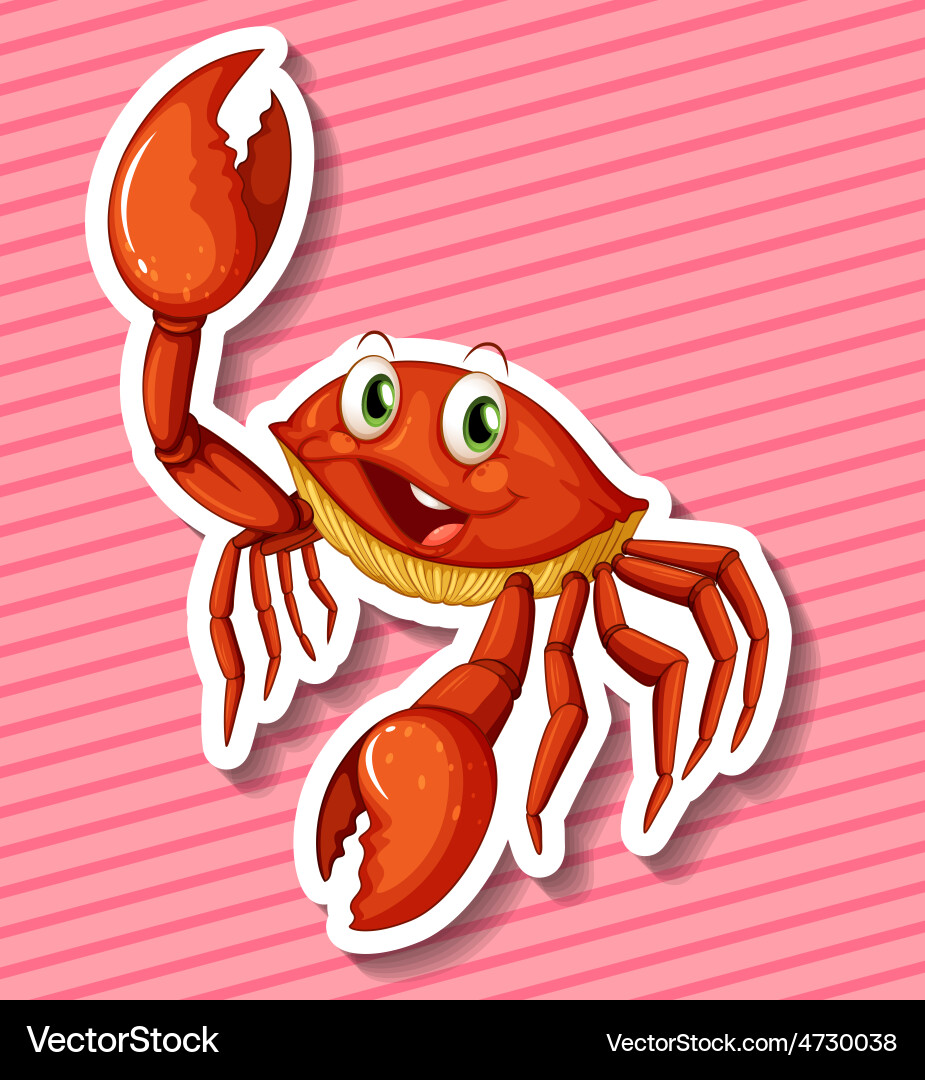 Happy crab Royalty Free Vector Image - VectorStock