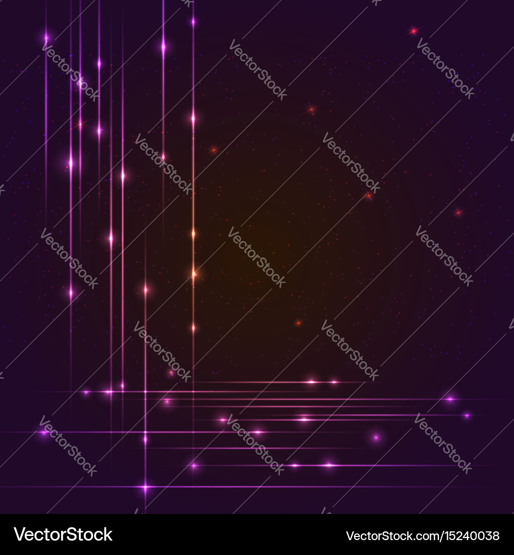 Hi-tech background with glowing string luminous Vector Image