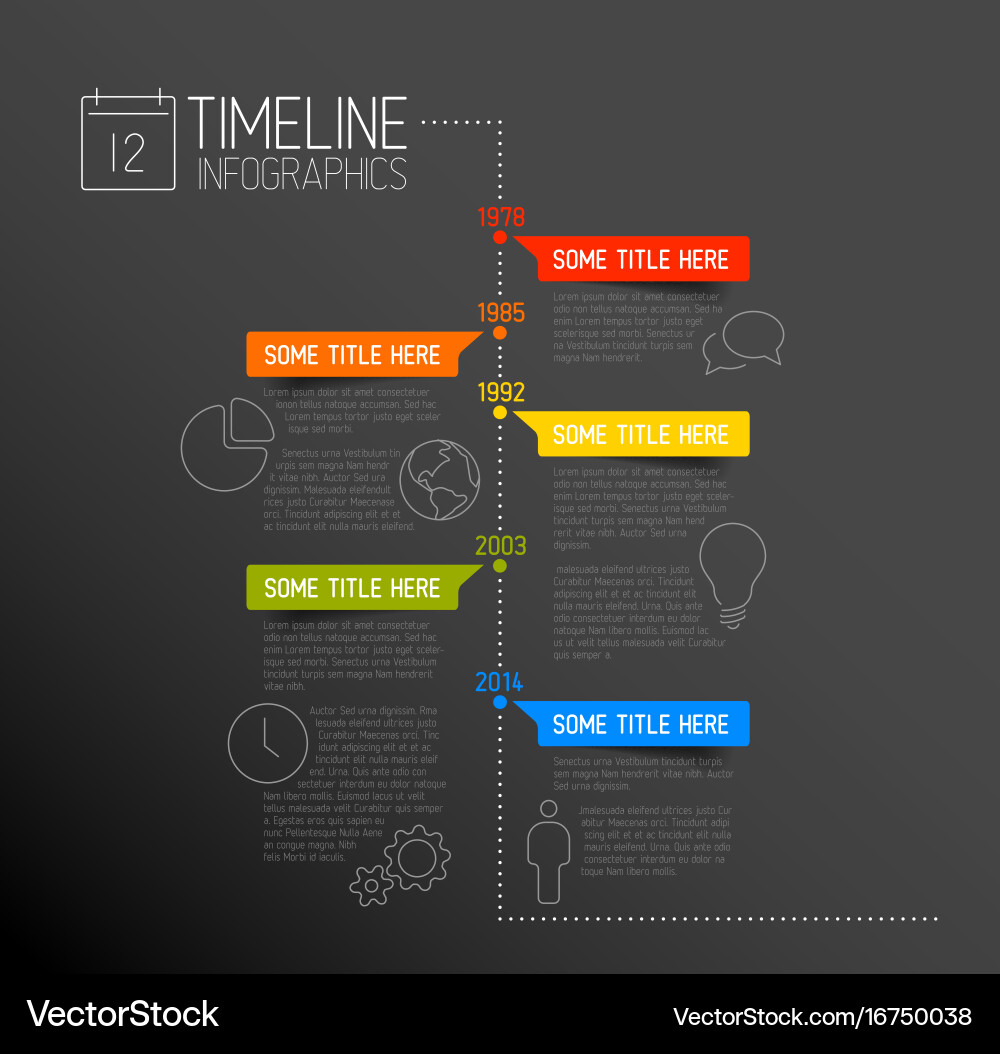 Infographic timeline report template Royalty Free Vector