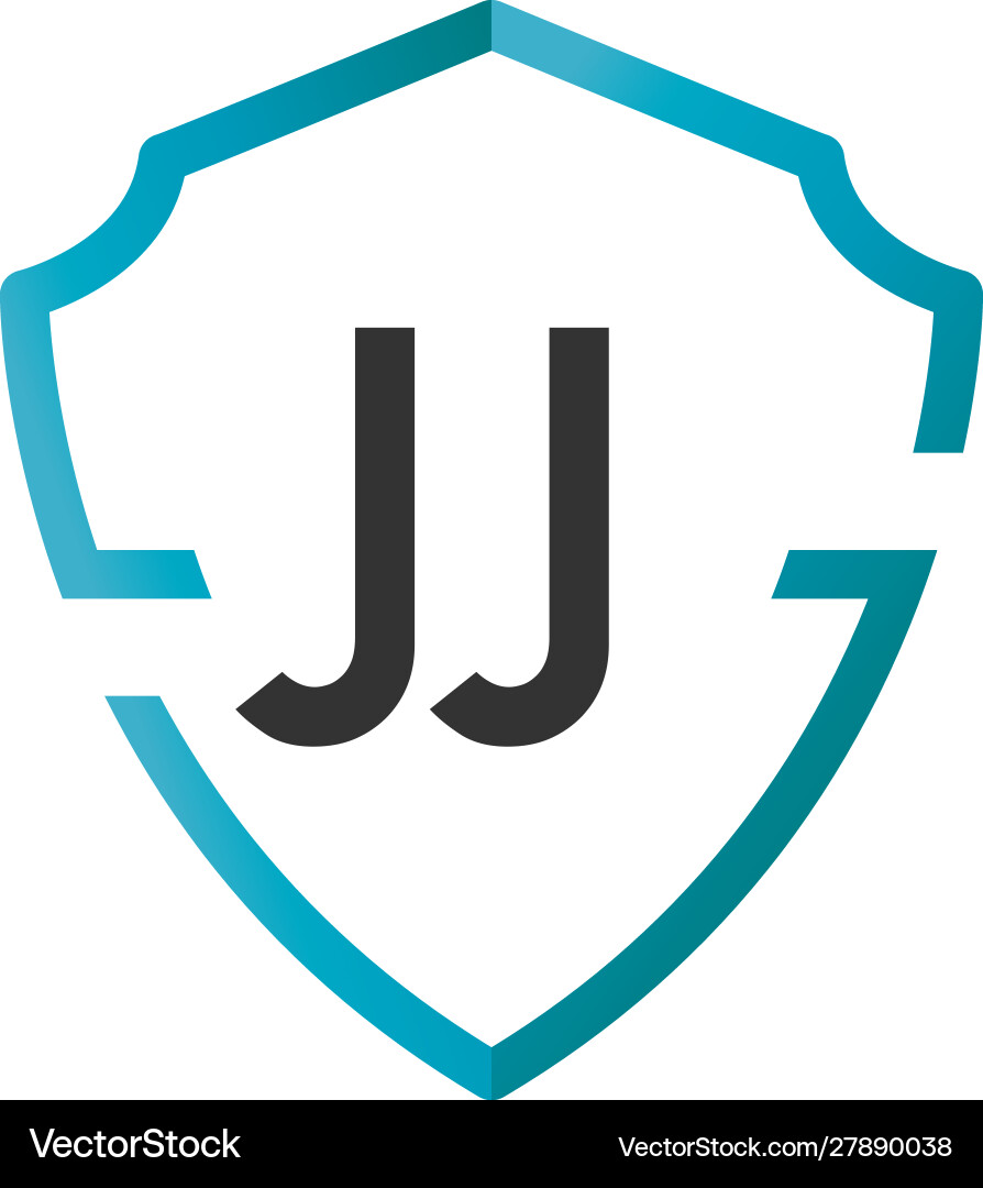 Initials letter jj creative shield design logo Vector Image
