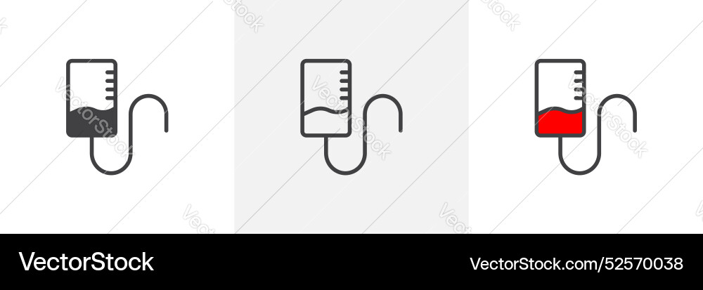 Intravenous icon set on white background Vector Image