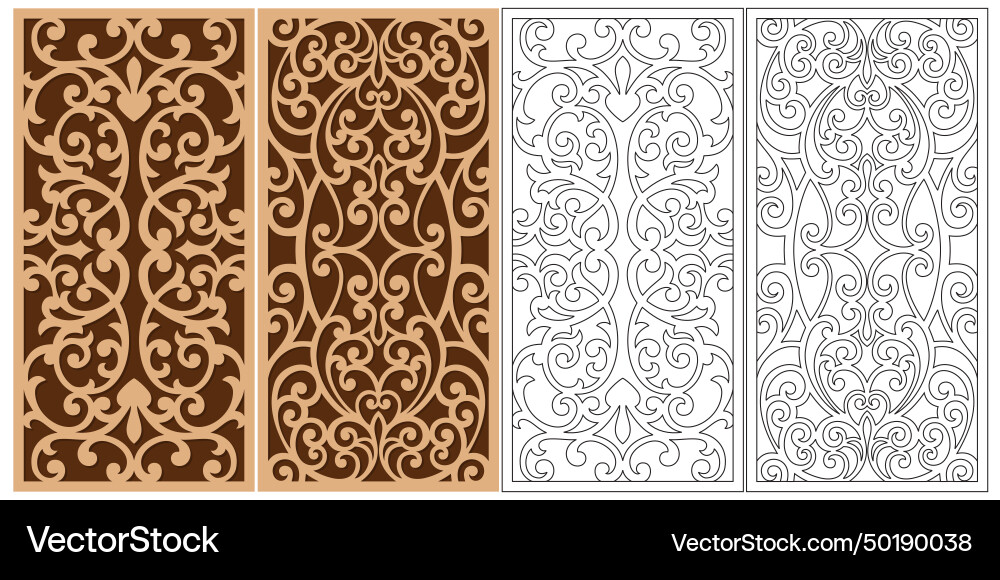 Islamic Jali Wall Panel Pattern Royalty Free Vector Image