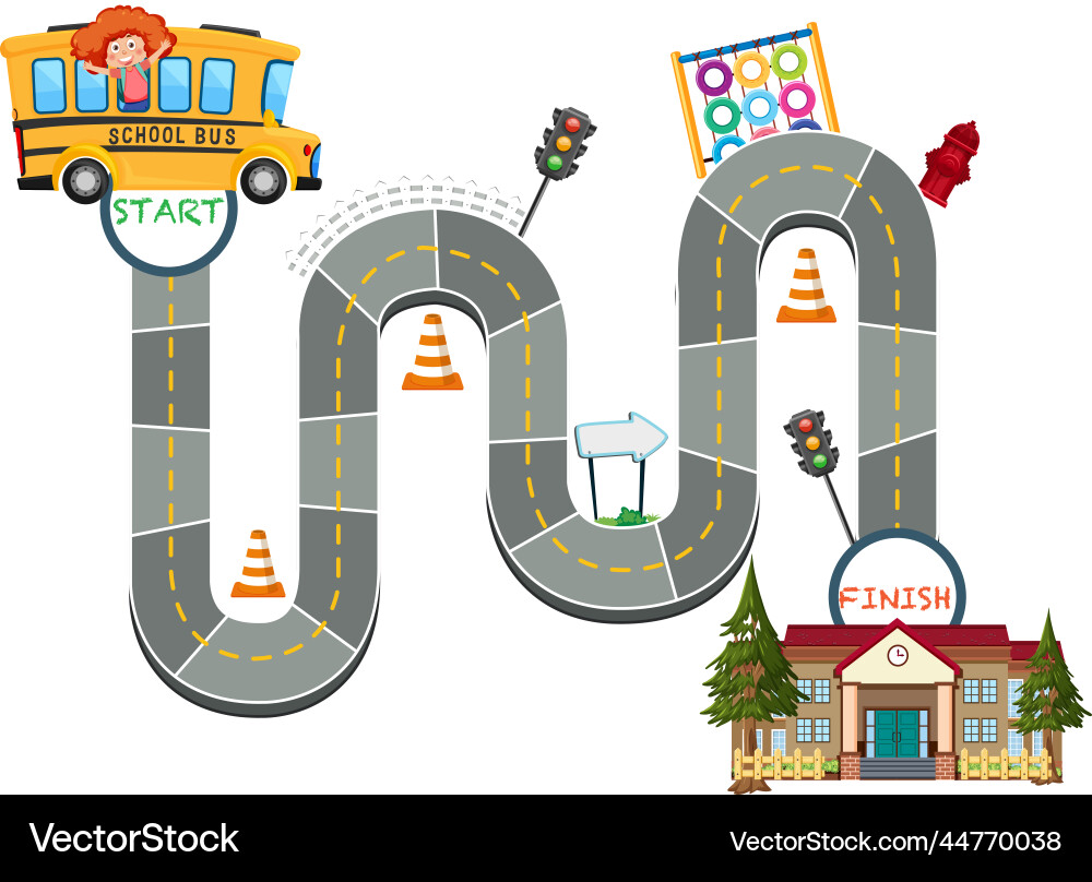 Maze game template for kids Royalty Free Vector Image
