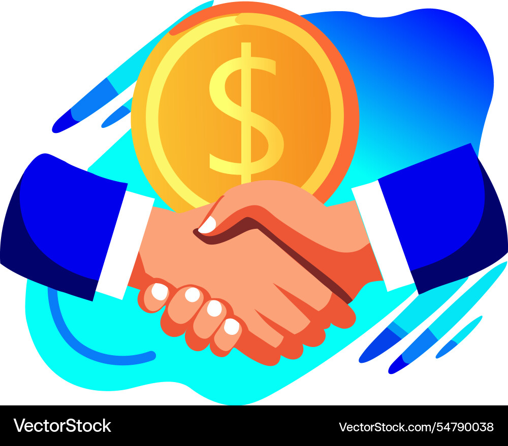 Money deal Royalty Free Vector Image - VectorStock