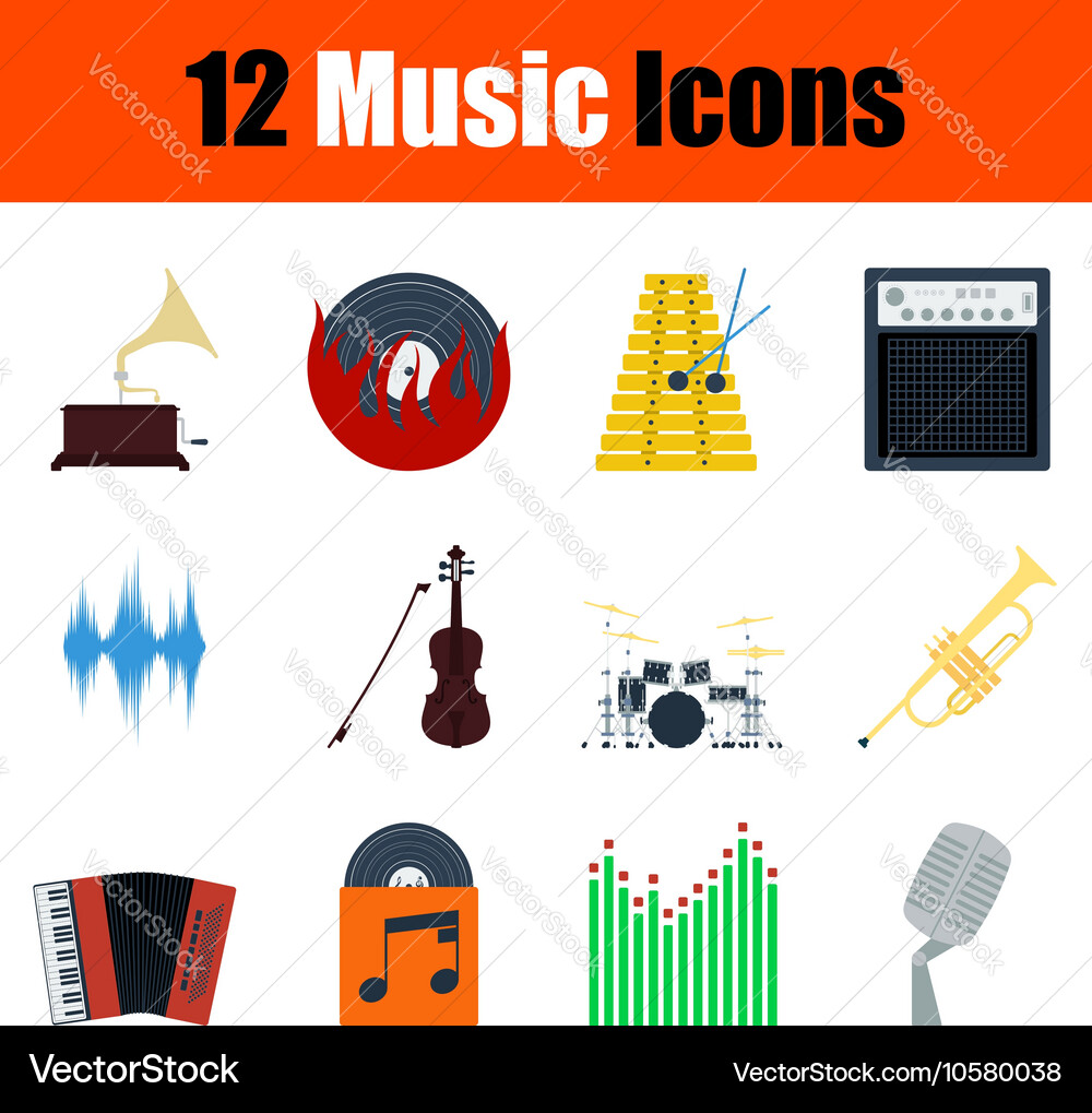 Music icon set Royalty Free Vector Image - VectorStock
