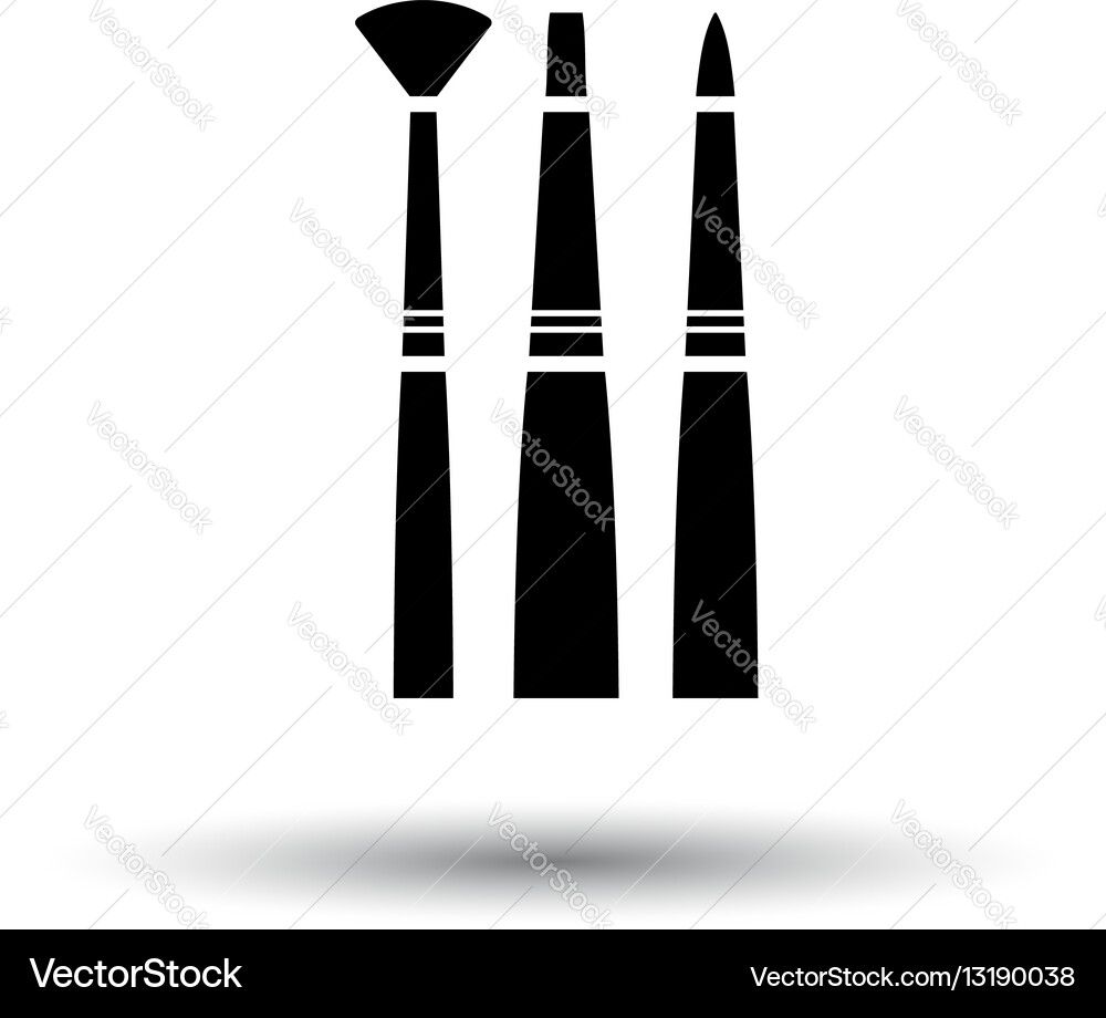 Paint brushes set icon Royalty Free Vector Image