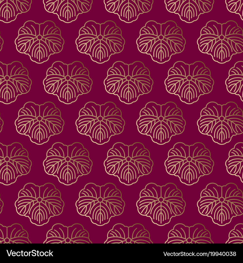 Seamless pattern japanese gold ornament Royalty Free Vector