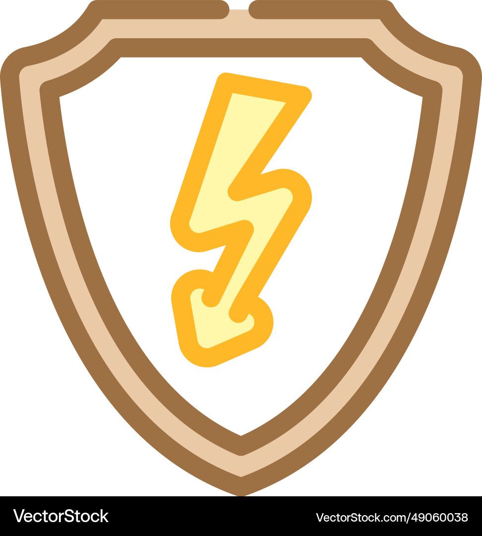 Security electricity color icon Royalty Free Vector Image