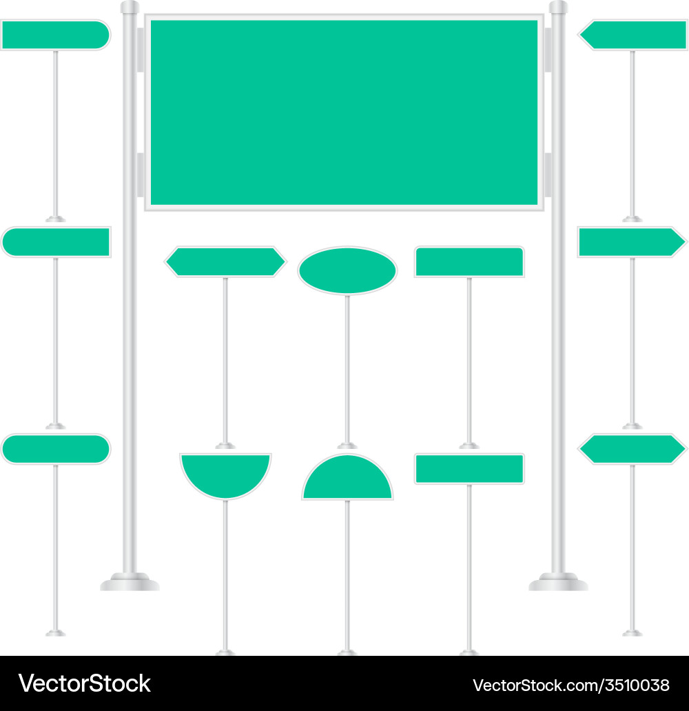 Set of signpost Royalty Free Vector Image - VectorStock