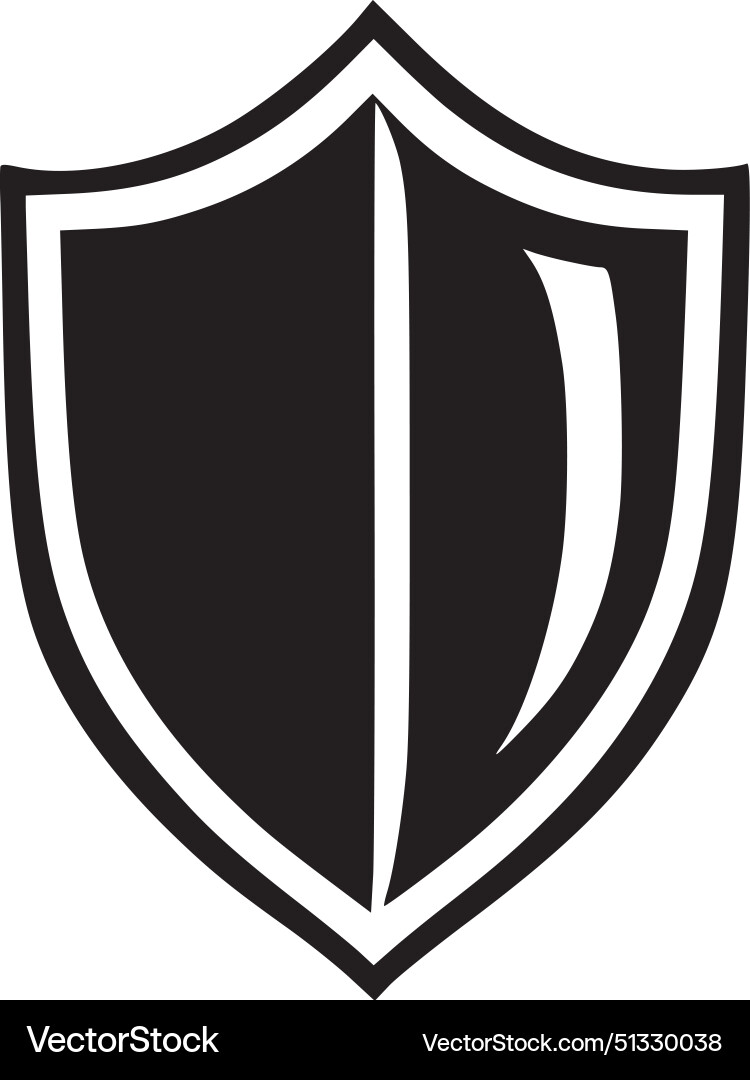 Shield - minimalist and simple silhouette Vector Image