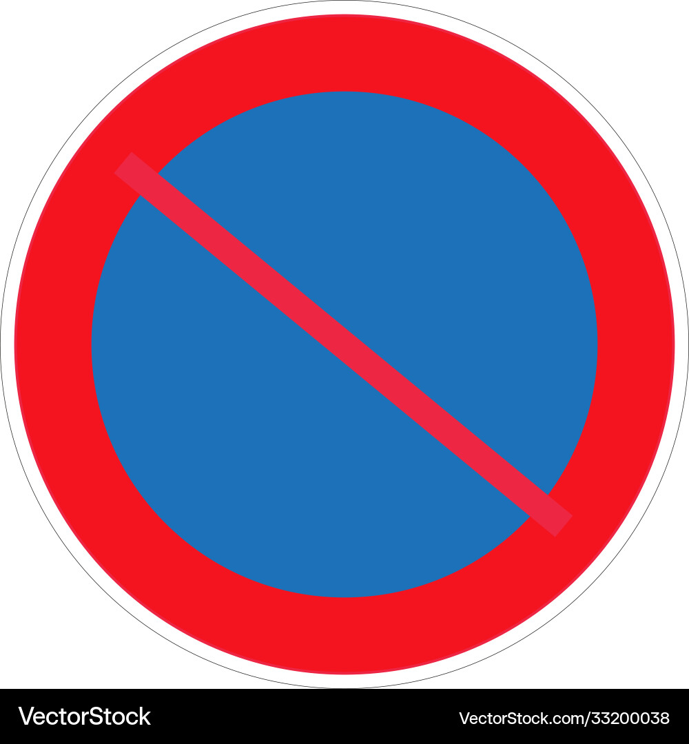 Stop sign no entry wrong way Royalty Free Vector Image