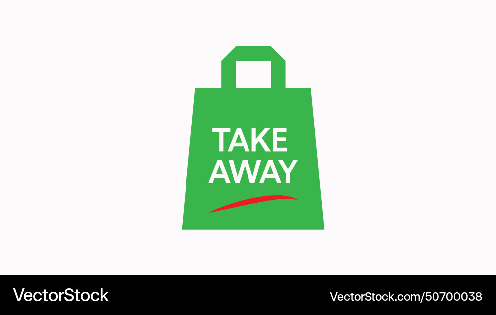 Take away bag icon Royalty Free Vector Image - VectorStock
