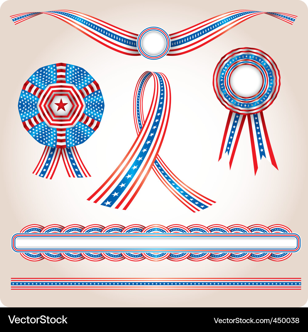 Usa election flags Royalty Free Vector Image - VectorStock