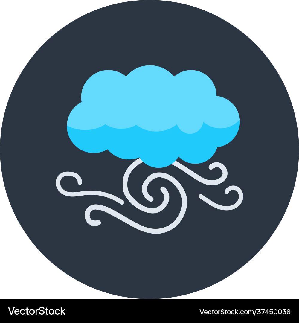 Windy cloud Royalty Free Vector Image - VectorStock