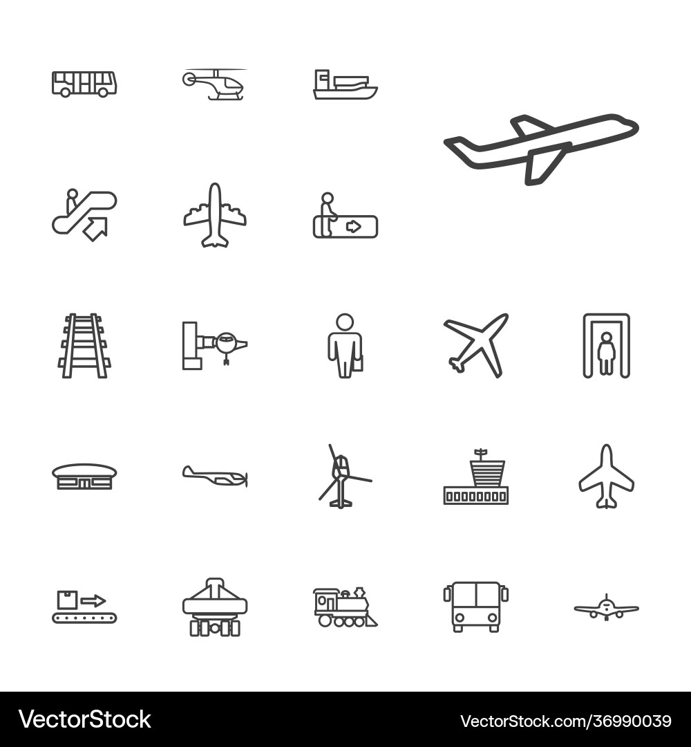 22 passenger icons Royalty Free Vector Image - VectorStock