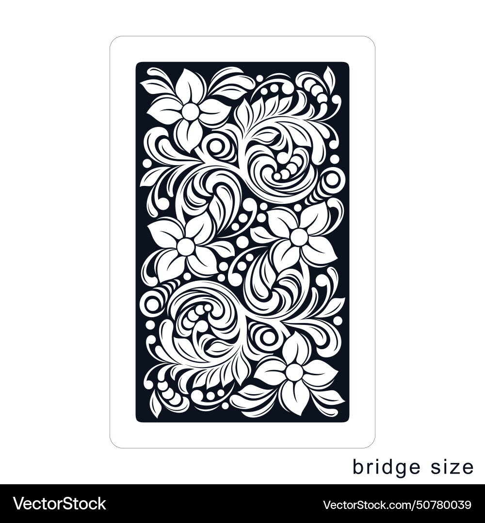 Back side of a playing card bridge size Royalty Free Vector