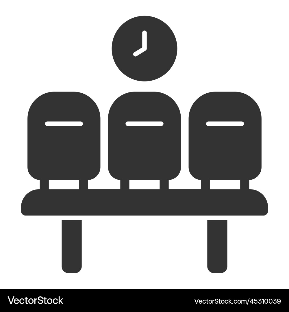 Bench for waiting 1 Royalty Free Vector Image - VectorStock