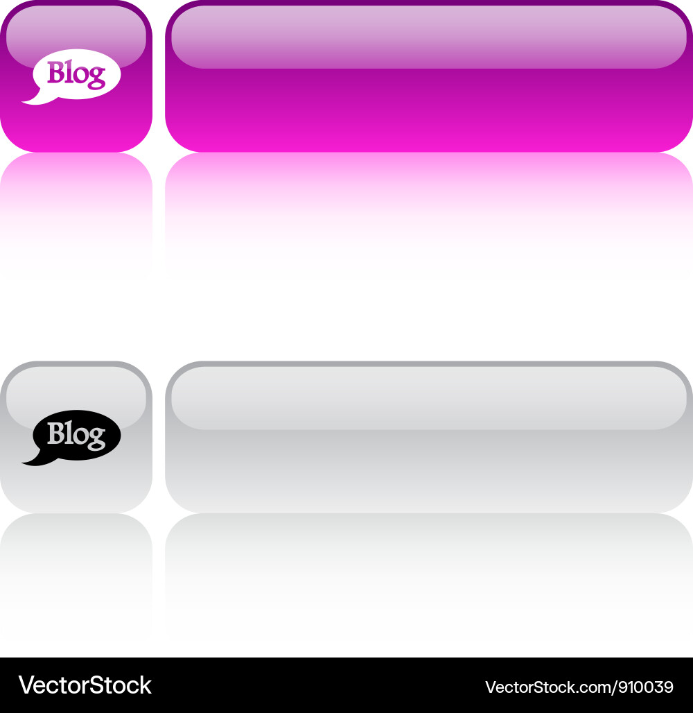 Blog square button Royalty Free Vector Image - VectorStock