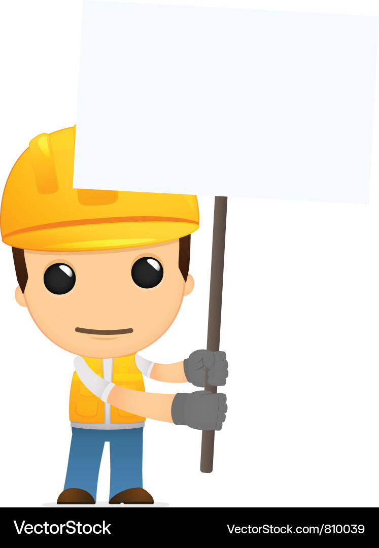 Cartoon Construction Worker Royalty Free Vector Image