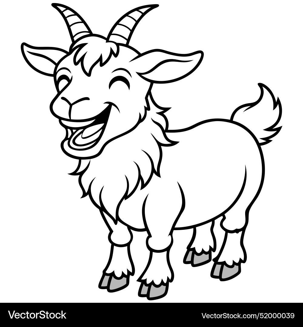Cashmere goat laughs icon Royalty Free Vector Image