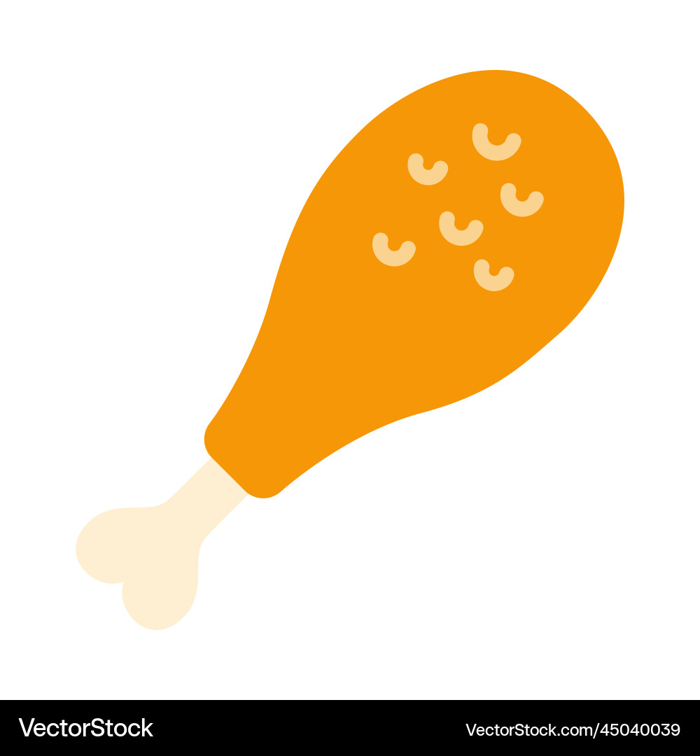 Chicken legs icon thigh isolated on white Vector Image