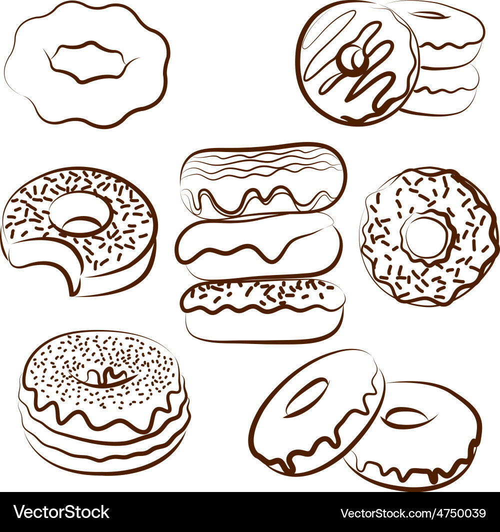 Donut Royalty Free Vector Image - VectorStock