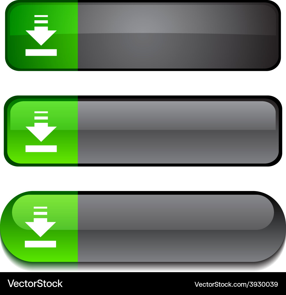 Download button set Royalty Free Vector Image - VectorStock