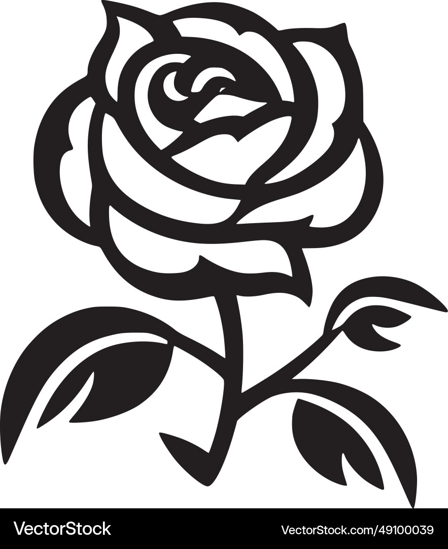 Flower - black and white isolated icon Royalty Free Vector