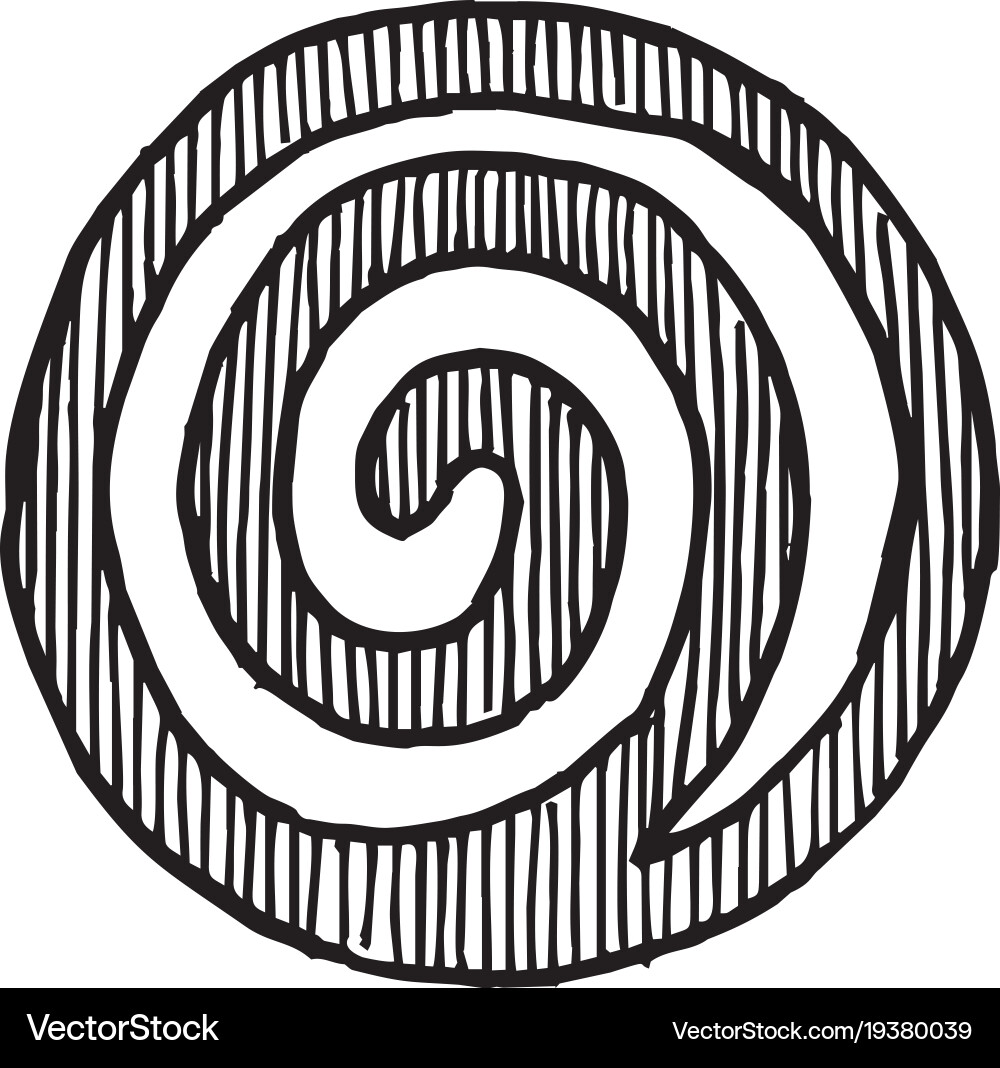 Hand drawn spiral Royalty Free Vector Image - VectorStock