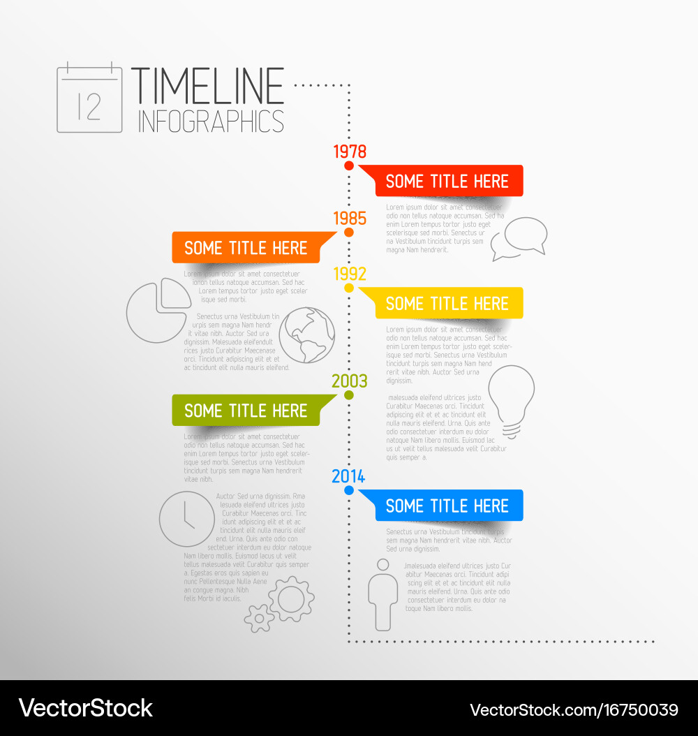 Infographic timeline report template Royalty Free Vector