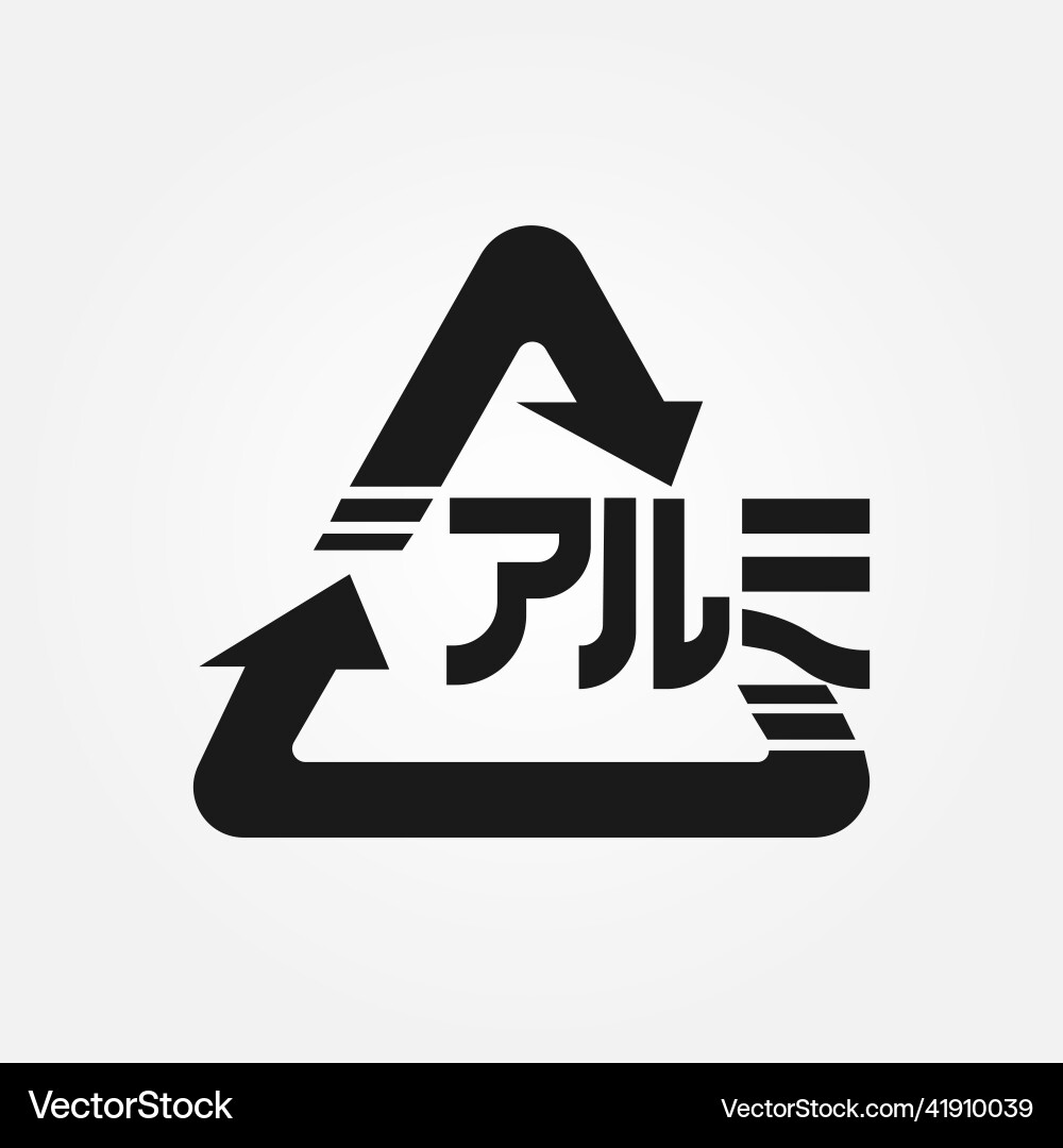 Japanese recycling marking code for aluminium Vector Image
